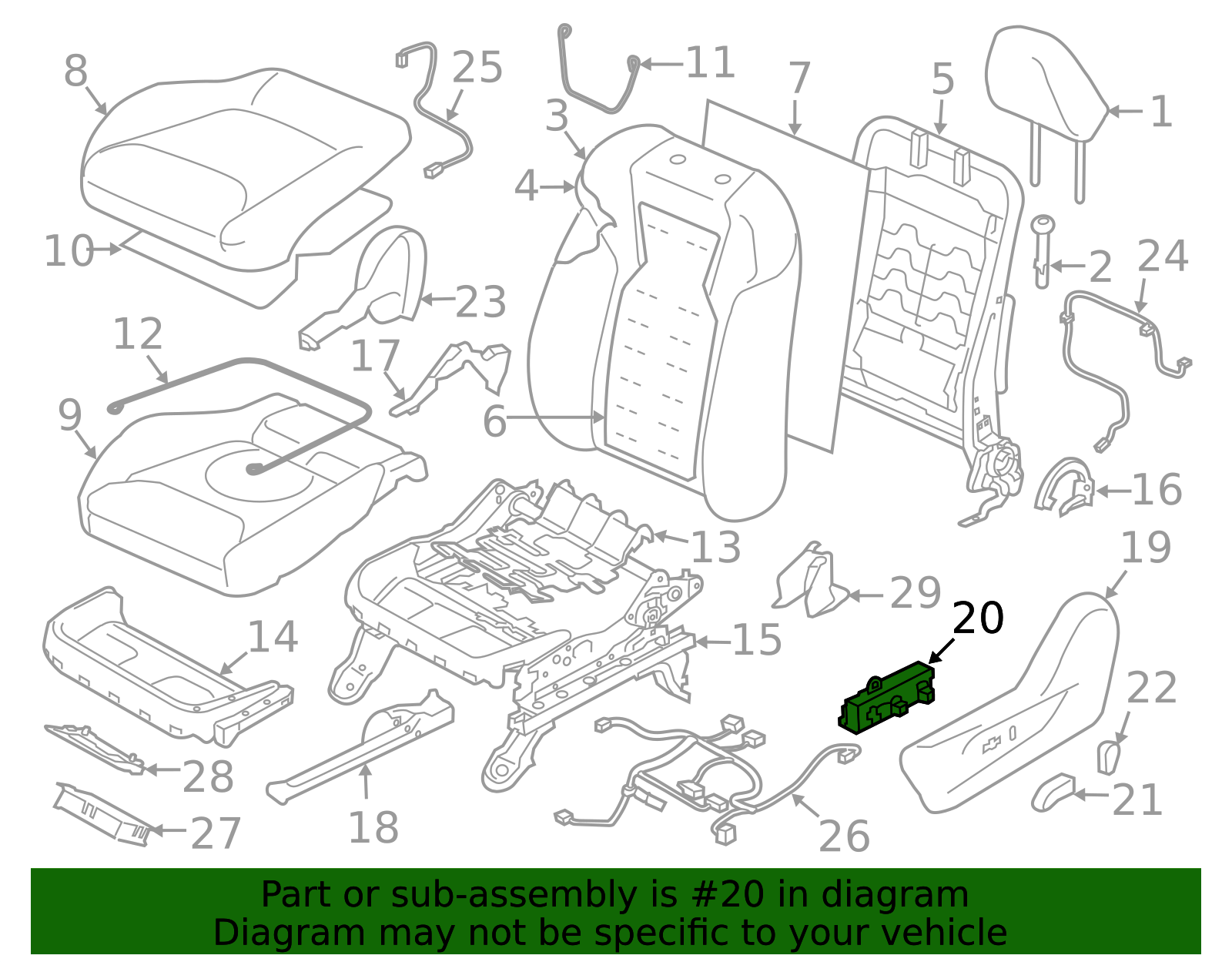 2019-2024 Subaru Seat Switch 64176SJ000 | OEM Parts Online