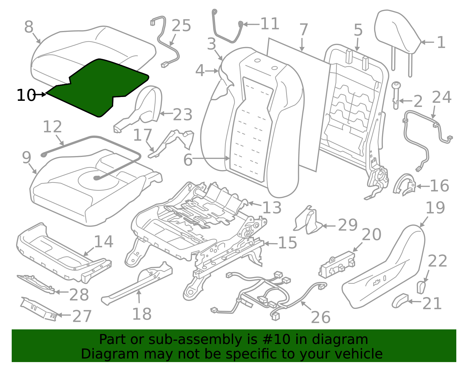64111SJ010 - Seat Cushion Heater - 2019-2021 Subaru Forester | World ...