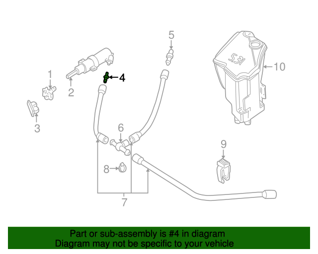 61678377456 - 1999-2013 BMW Washer Hose Connector (61-67-8-377-456 ...