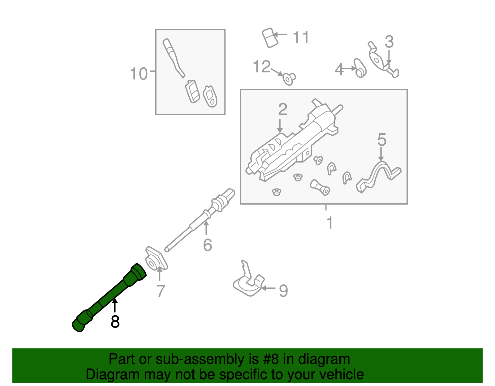 2004-2008 Ford Lower Shaft 8L3Z-3B676-B | Ford OEM Parts Online