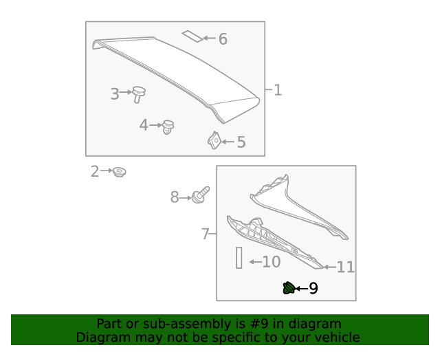 90467-08224 - Wheel Opening Molding Clip - 2010-2024 Toyota ...