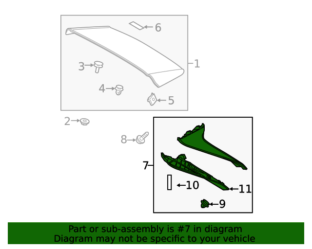 2019-2023 Toyota Side Spoiler 76087-0R010 | Toyota Parts