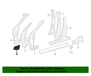 Lexus OEM Gusset Part# 61145-33060 | OEM Vehicle Parts