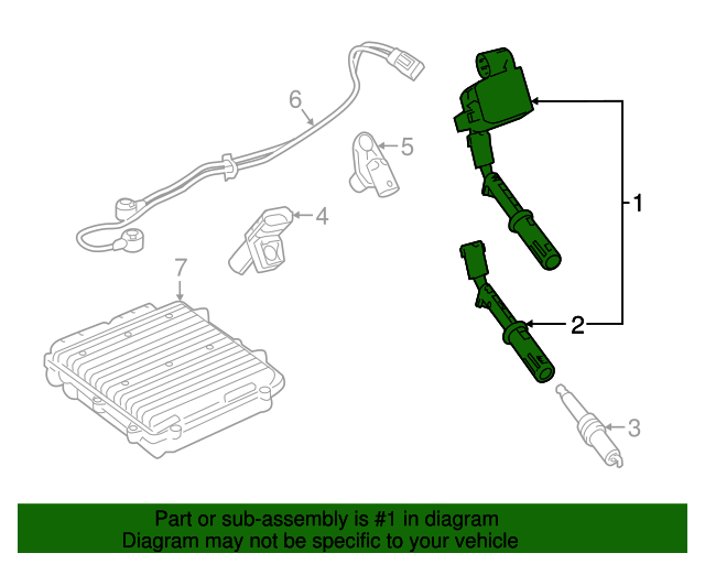 276-906-12-01 - Ignition Coil Mercedes-Benz USA Parts