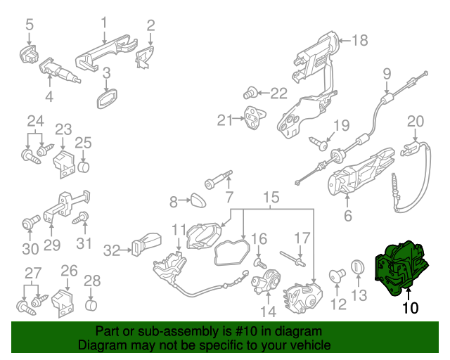 2010-2018 Porsche Lock Actuator 9A7-837-216-02 | Sunset Porsche Parts