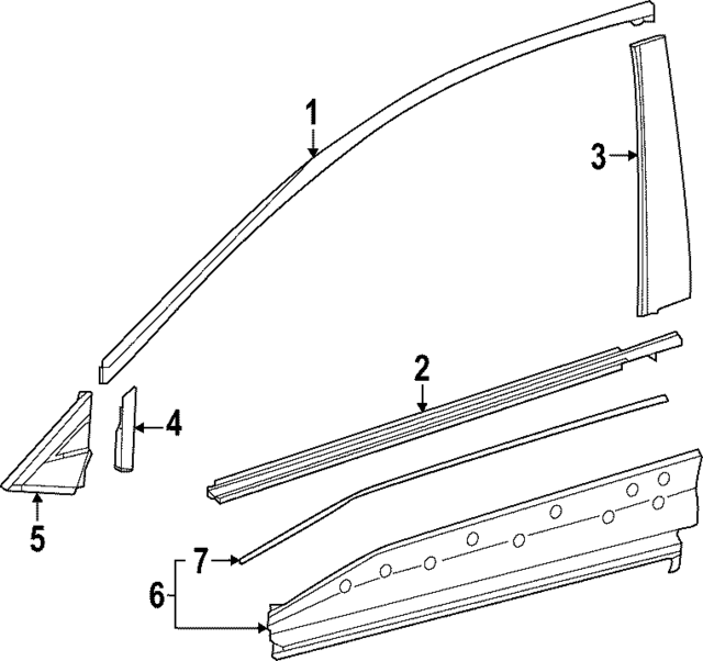 60118-42050 - Corner Molding 2023-2024 Toyota bZ4X | Longo Toyota Parts