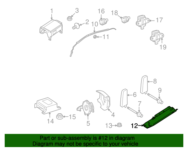 164-860-07-02 - Knee Air Bag 2007-2012 Mercedes-Benz | Mercedes-Benz ...