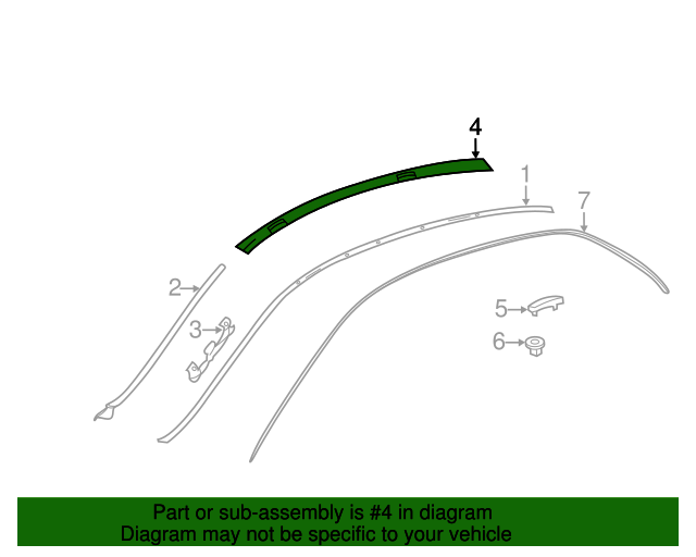 2010-2016 Mercedes-Benz Roof Molding 212-690-29-82 | AutoNation Parts