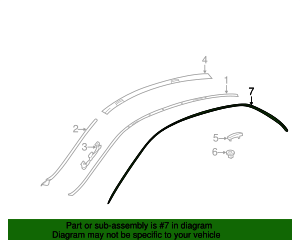 2010-2011 Mercedes-Benz Roof Molding 212-690-08-80 | AutoNationParts.com