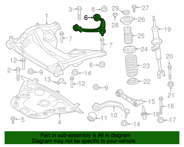 2009-2020 BMW A-arm camber adjustment, upper 31-12-6-779-871 ...