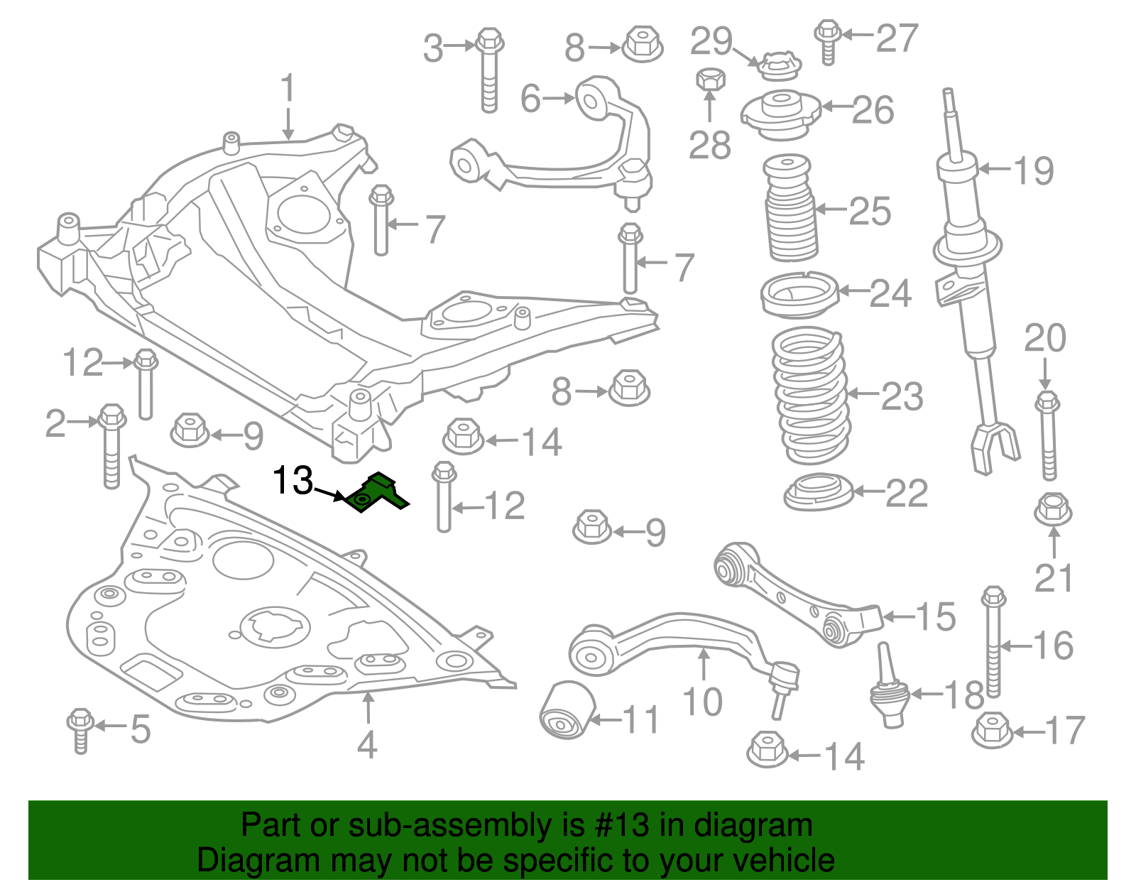 31106783591 - 2009-2019 BMW Ft Lower Control Arm Clip, left (31-10-6 ...