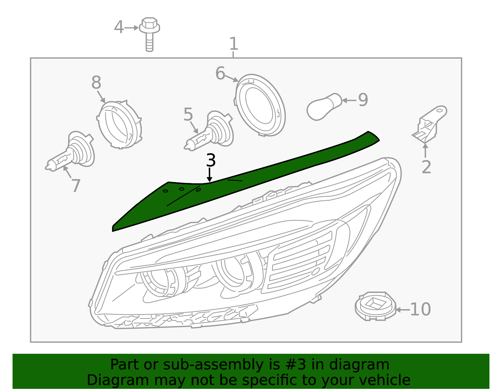2019-2020 Kia Sorento Headlamp Assembly Rear Bracket 92132-C6500 | Kia ...
