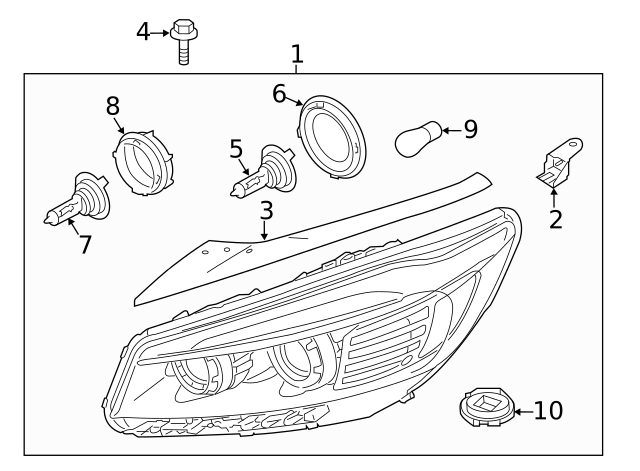 2019-2020 Kia Sorento Headlamp Assembly 92101-C6510 | OEM Parts Online