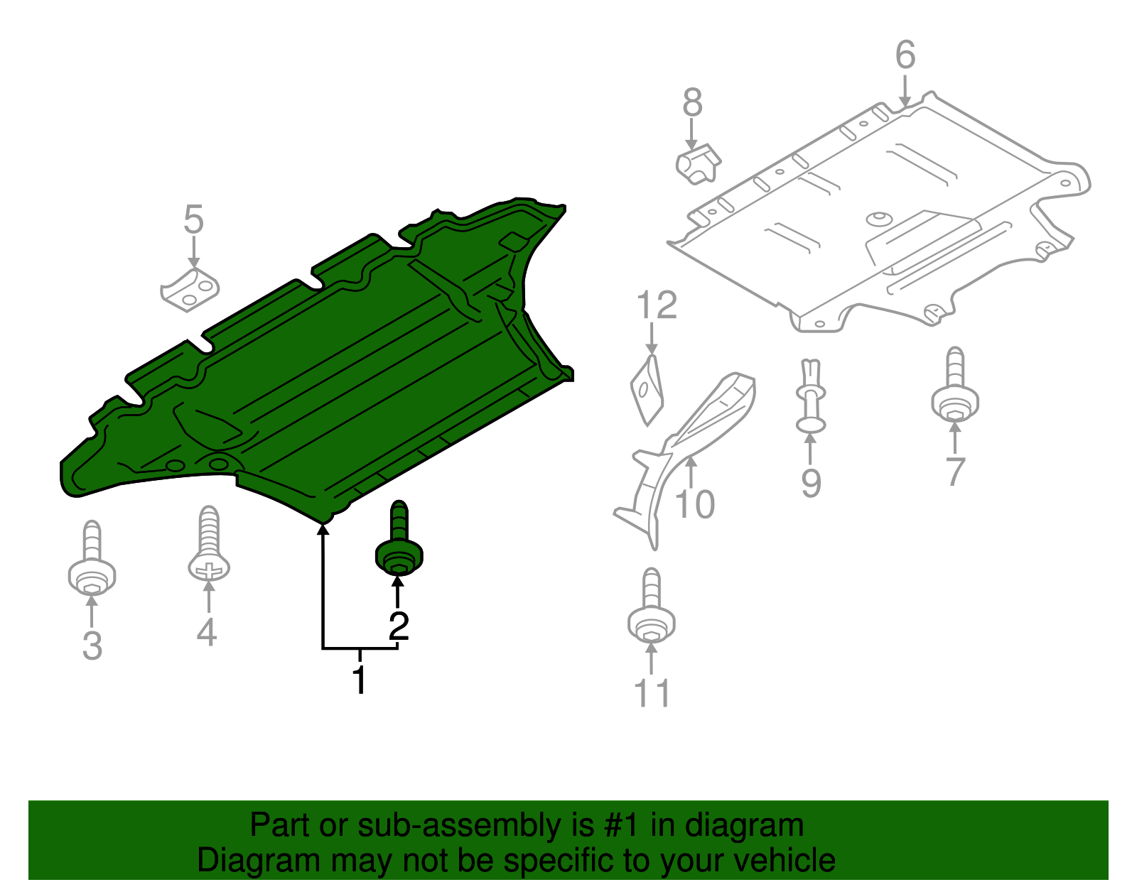 2013-2017 Audi Radiator Support Splash Shield 8K1-863-821-B | Retail ...