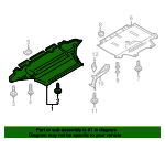 8F0-863-821-B - Radiator Support Splash Shield 2008-2012 Audi | Audi ...