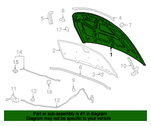 95389675 Hood - New OEM Part From GM Parts Direct | GM Parts Store