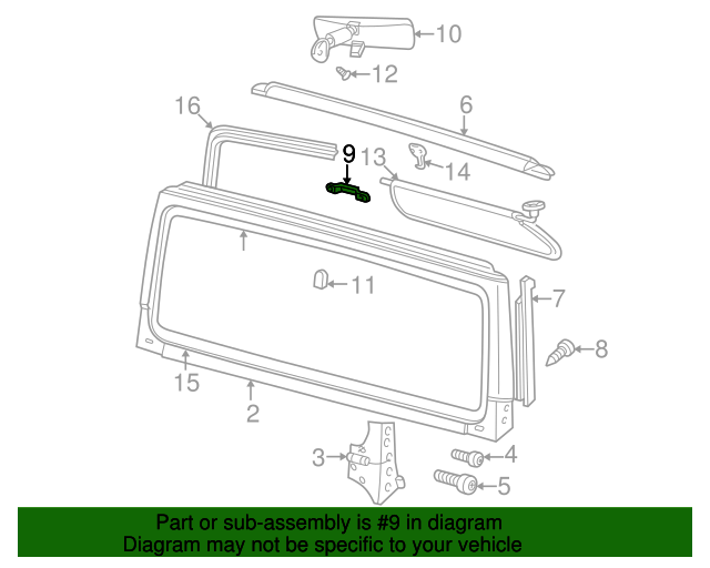 2004-2006 Jeep Wrangler Hold Down Strap 55177497AC | TascaParts.com