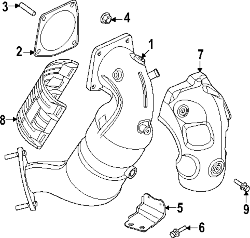 2022-2025 Hyundai Elantra N Catalytic Converter With Integrated Exhaust ...
