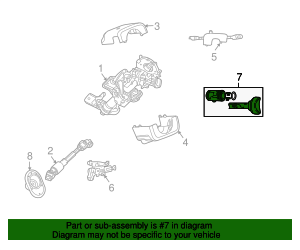 2004-2008 Mopar Ignition Lock Cylinder 05139207AA | Mopar Parts Canada