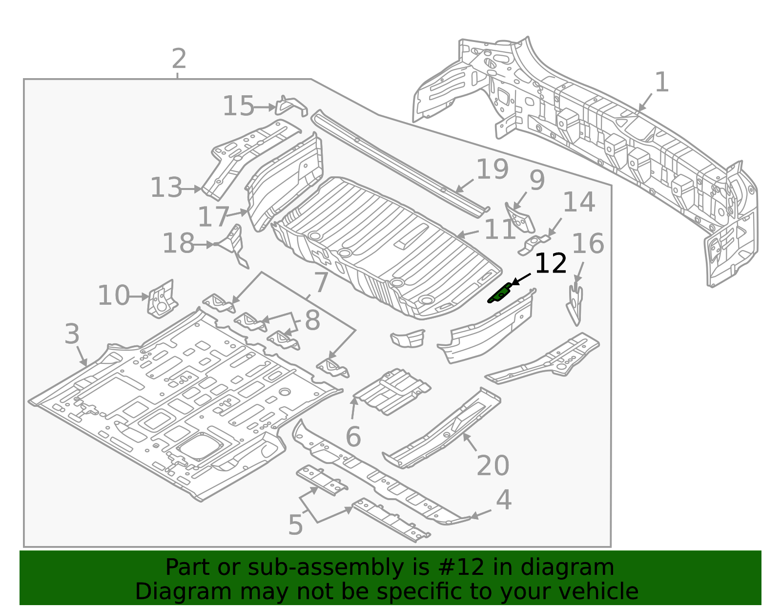 65398-R0000 - Floor Pan Bracket 2022-2025 Kia Carnival | Kia.Parts Store