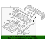 2022-2023 Kia Carnival Floor Extension Reinforcement 65662-R0000 ...