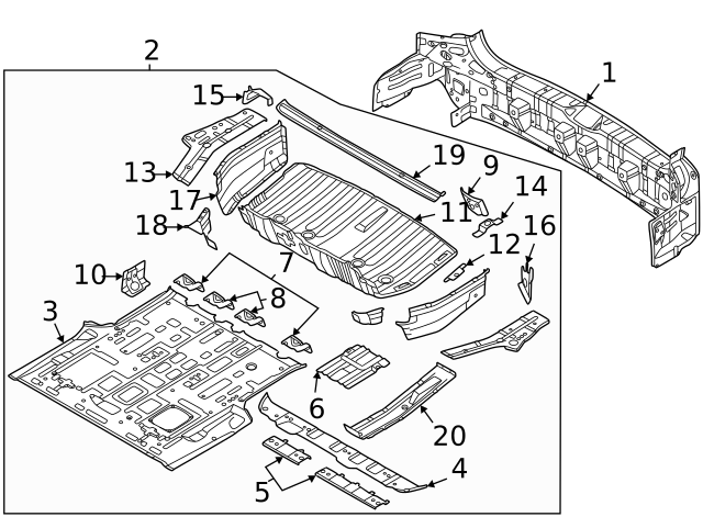 65541-R0000 - Floor Extension 2022 Kia Carnival | Kia.Parts Store