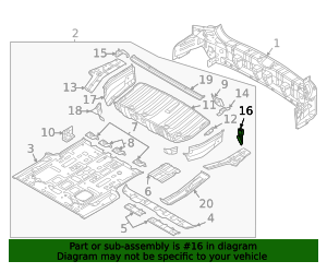 65652-R0000 - Floor Extension Reinforcement 2022-2025 Kia Carnival ...