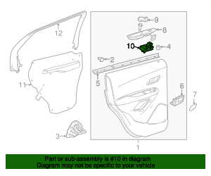 2014-2021 GM Jet Black Rear Side Door Window Switch 22915112 ...