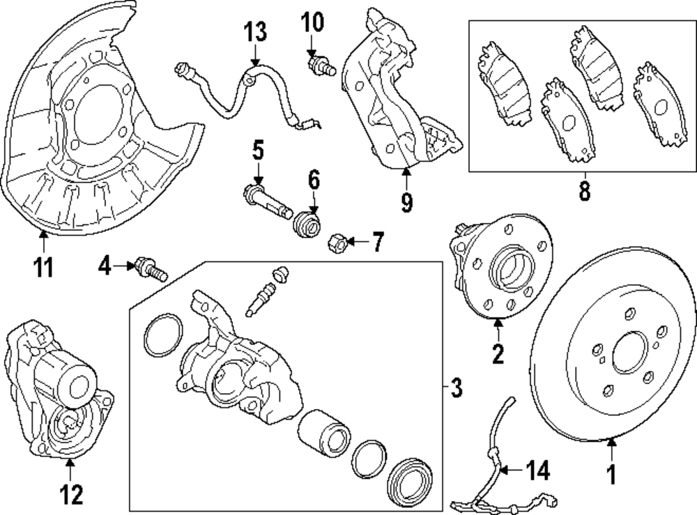 1994-2025 Toyota Disc Brake Caliper Pin Bushing 47769-50010 | Toyota ...