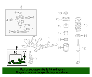 2008-2015 Cadillac CTS Front Driver Side Lower Control Arm 20804093 ...