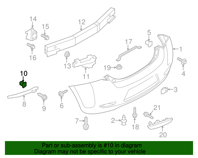 2011-2019 Nissan Side Bracket Grommet 85099-1VA0A | QuirkParts