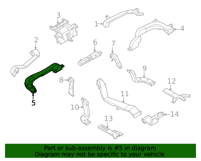27870-6RR0A - Front Duct 2021-2024 Nissan Rogue | Nissan Parts ...