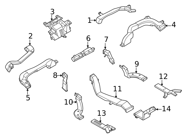 27870-6RR0A - Front Duct 2021-2024 Nissan Rogue | Nissan Parts ...
