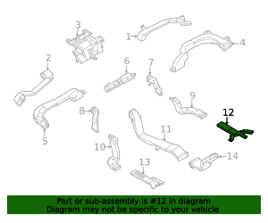 2021-2023 Nissan Rogue Rear Duct 27850-6RF0A | Nissan Parts Plus