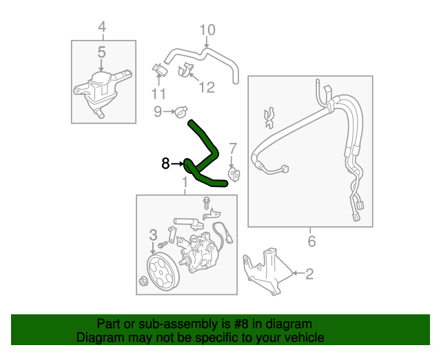 2010-2014 Subaru Suction Hose 34611AJ04A | Subaru Parts Store