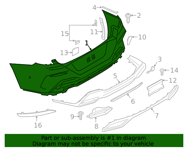 Genuine BMW 51-12-8-081-108 | Bumper Cover | FREE Shipping on Most ...