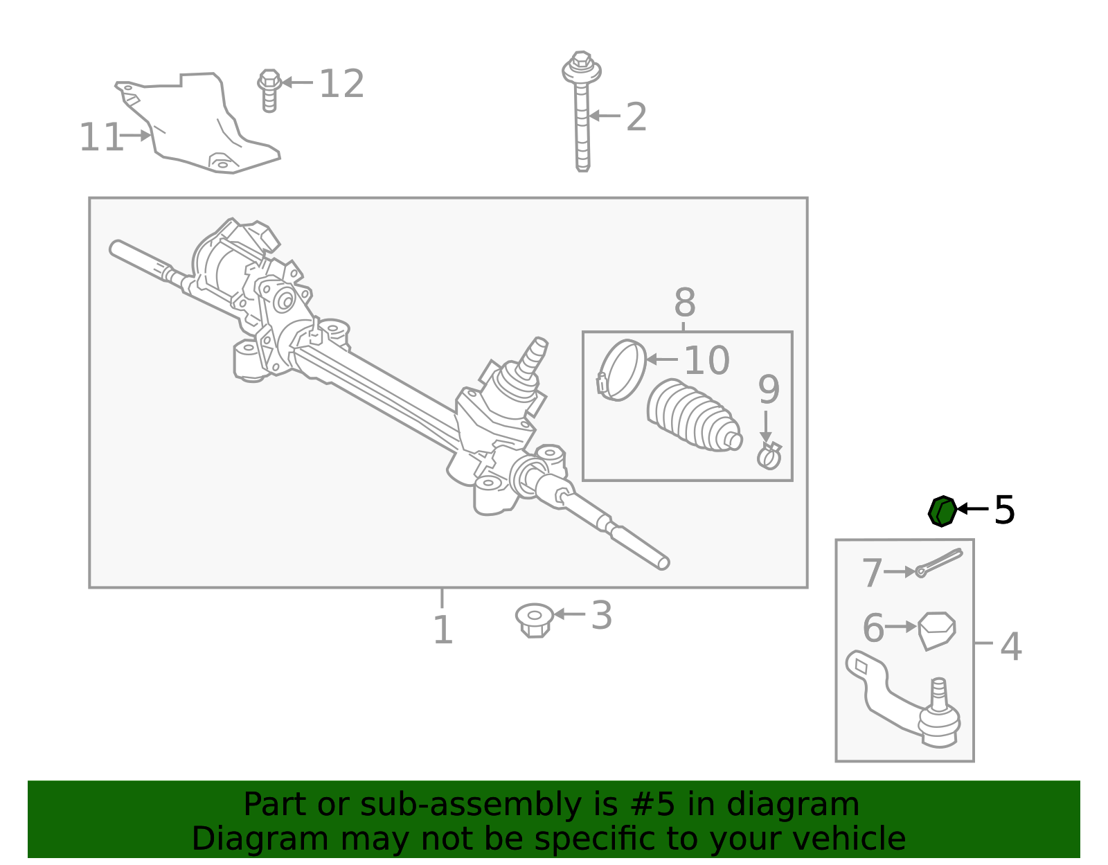 Genuine Toyota Outer Tie Rod Adjust Nut part# 90178-A0013 for 2006-2025 ...