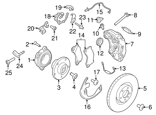 2015-2023 Porsche Macan 1 Set Of Brake Pads Front 95B-698-151-AL ...