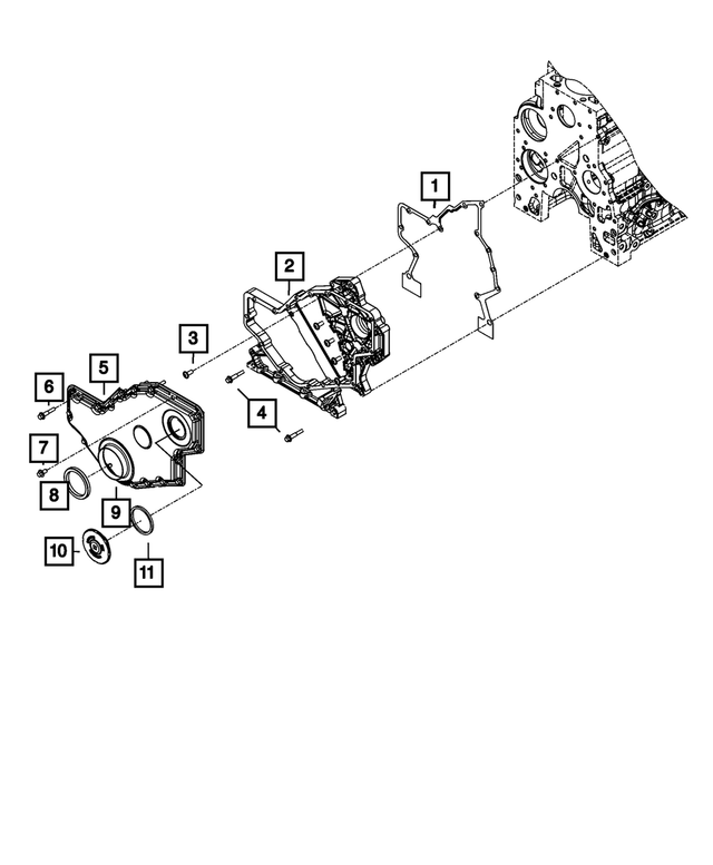 2008-2012 Mopar Timing Case Cover, Outer 68038178AA | QuirkParts