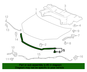 74146-T6Z-A01 - Front Weather-Strip 2021-2025 Honda | Honda Parts Online