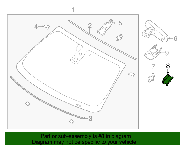 2013-2019 Ford OEM NEW 2013-2019 Ford Explorer Front Upper Rain Sensor ...