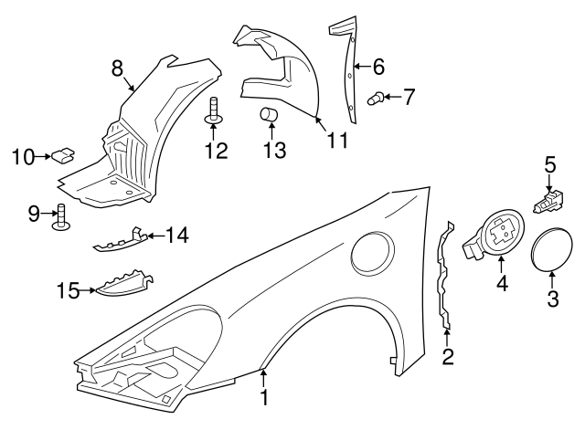 981-504-501-11 - Fender Splash Shield 2016 Porsche Boxster ...