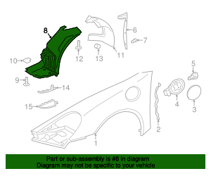 981-504-501-11 - Fender Splash Shield 2016 Porsche Boxster ...