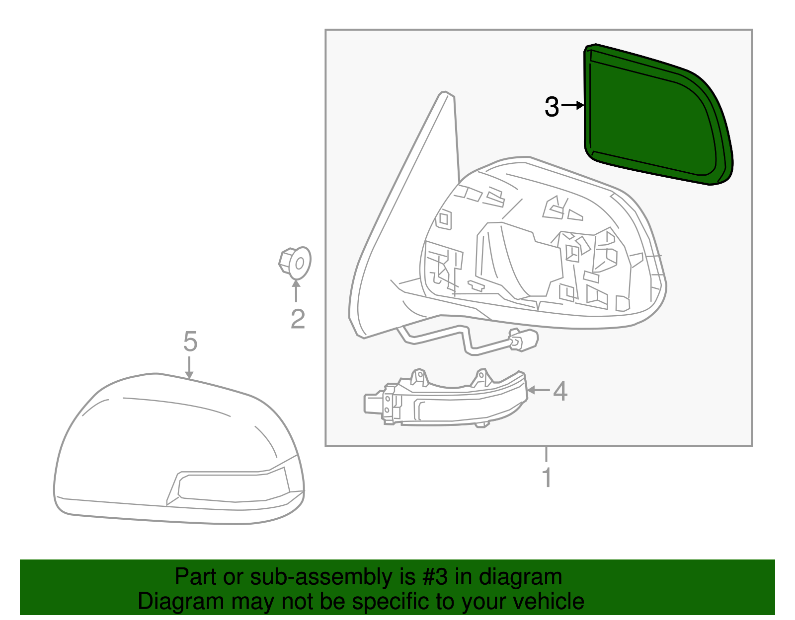 Genuine Toyota Mirror Glass part# 87902-04021 for 2016-2023 Toyota ...