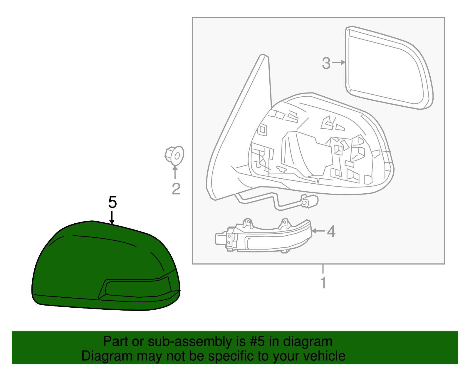 2016-2018 Toyota Tacoma Mirror Cover Left Orange 87945-04060-E2 ...