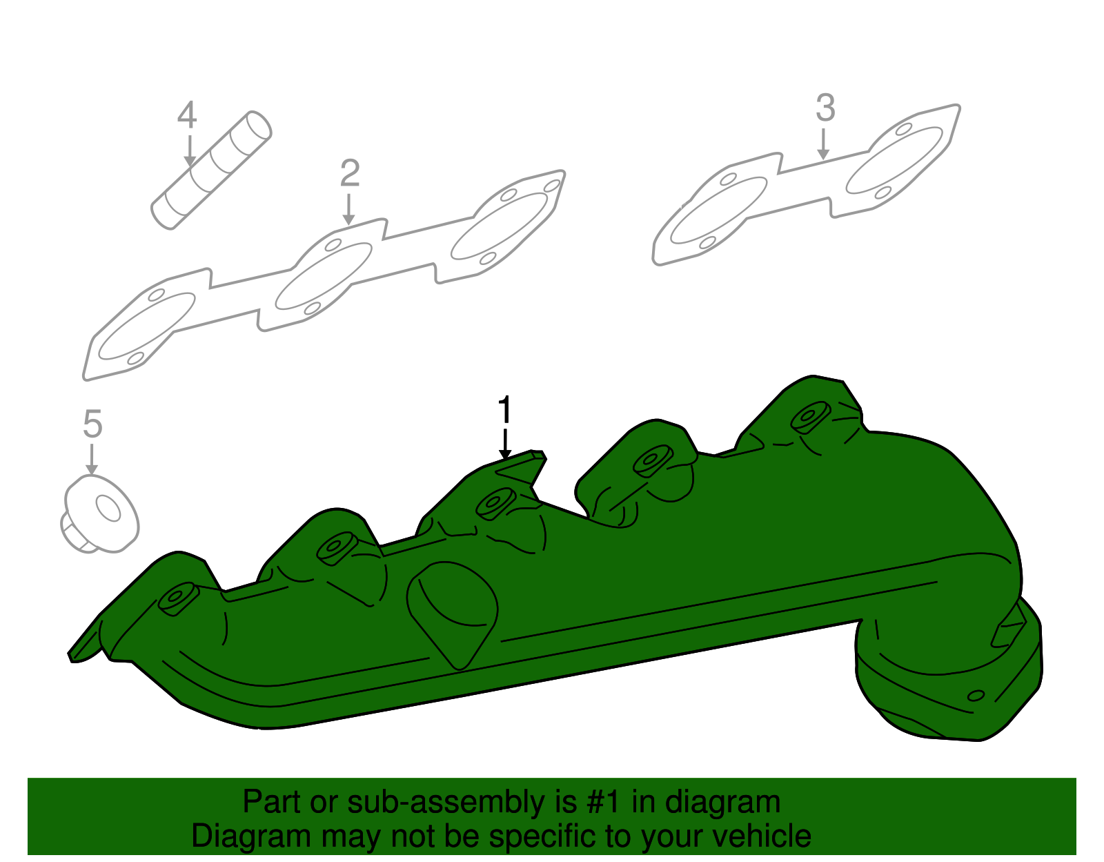 Genuine OEM Ford Part - Exhaust Manifold YC2Z-9430-AA | Genuine OEM ...