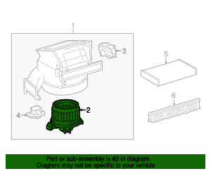 2012-2014 Toyota Yaris Blower Motor 87103-52180 | Toyota Parts Center