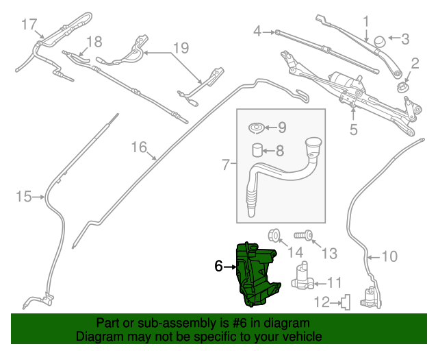 2012-2019 Land Rover Washer Fluid Reservoir LR025755 | AutoNationParts.com