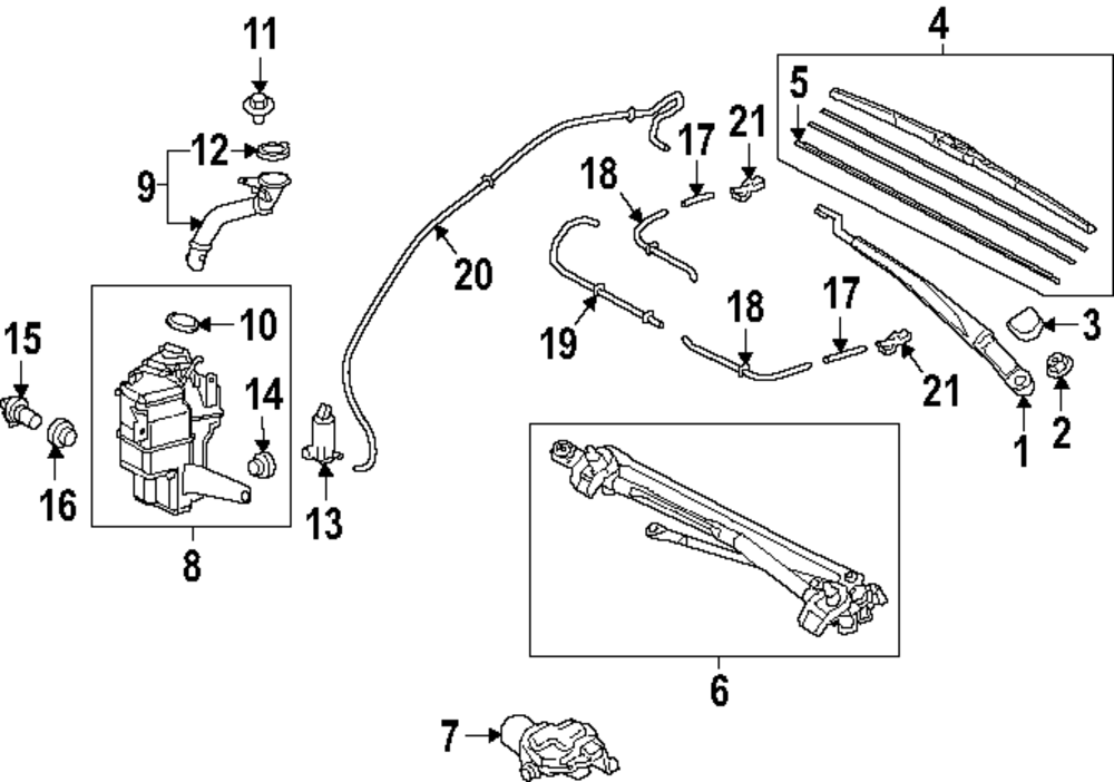 2025 Toyota Camry Wiper Arm 85221-AQ010 | Toyota Parts Center