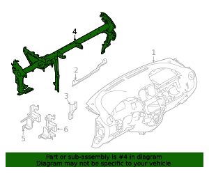 2020-2024 Nissan Versa Reinforced Beam 67870-5EE0A | My Nissan Part